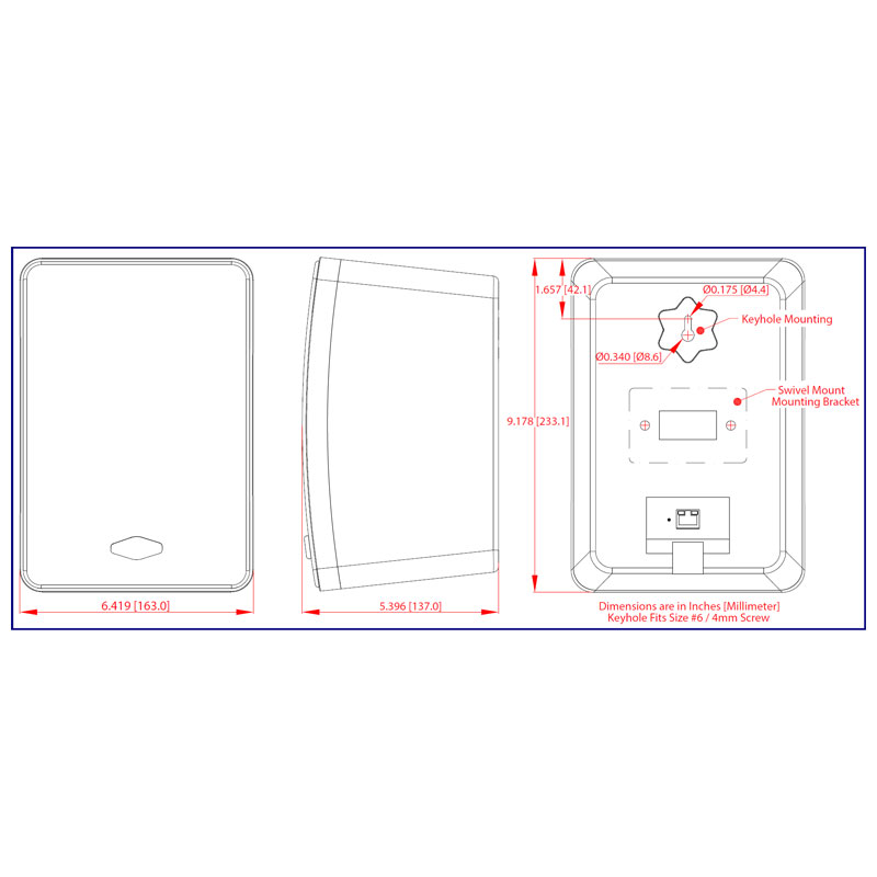 CyberData 011505 InformaCast Enabled Wall Mount Speaker - 888VoIP