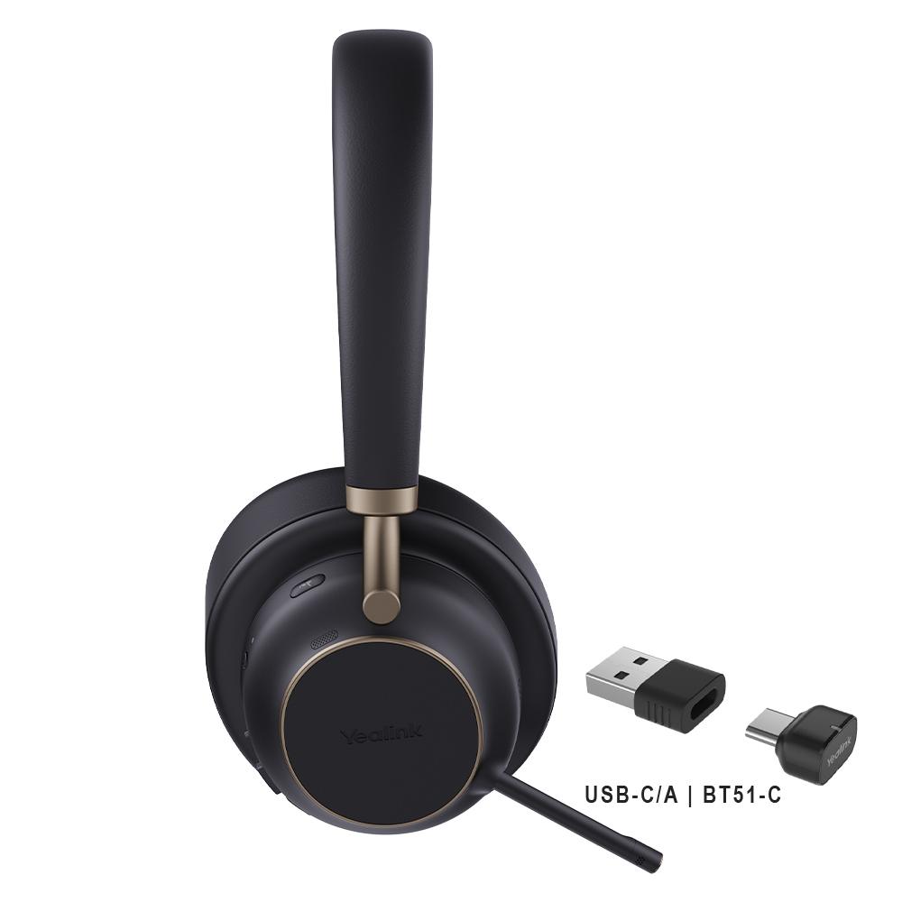 Yealink BH76 Plus with Charging Stand UC Black USB-C/A - 1208700 - 888VoIP