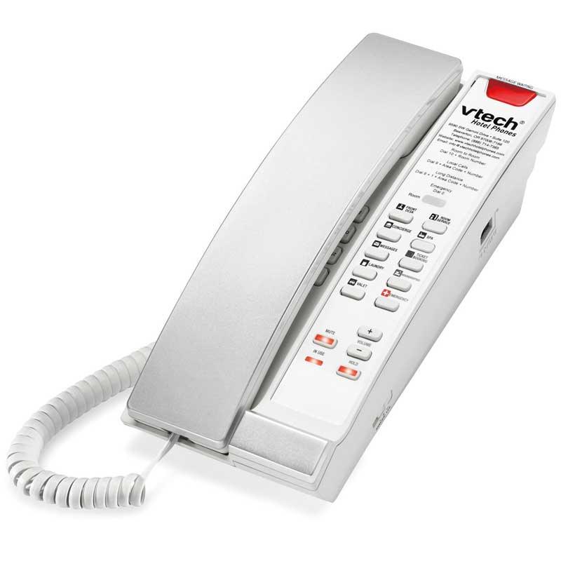 VTech Hospitality A2211 Silver and Pearl - 80-H0A7-08-000 Analog Corded ...