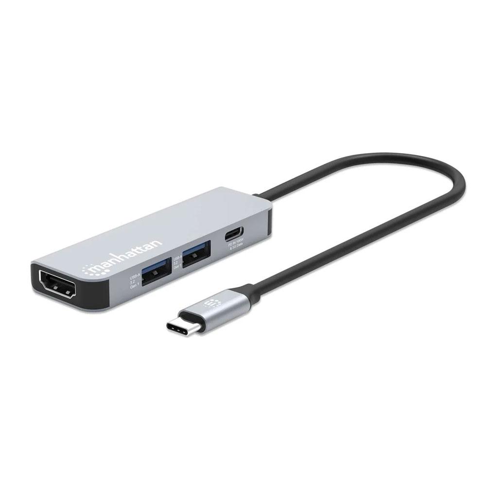 Manhattan USB-C PD 4 in 1 HDMI 4K Docking Station with Multiport Hub ...