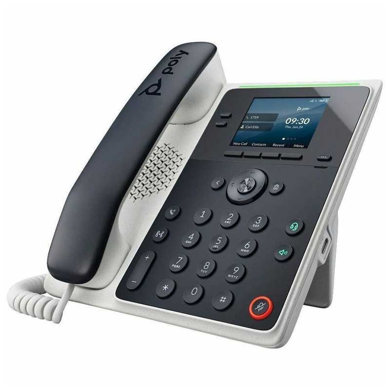 HP Poly Edge E100 IP Phone and PoE-enabled w/PSU - 89B49AA#ABA - 888VoIP
