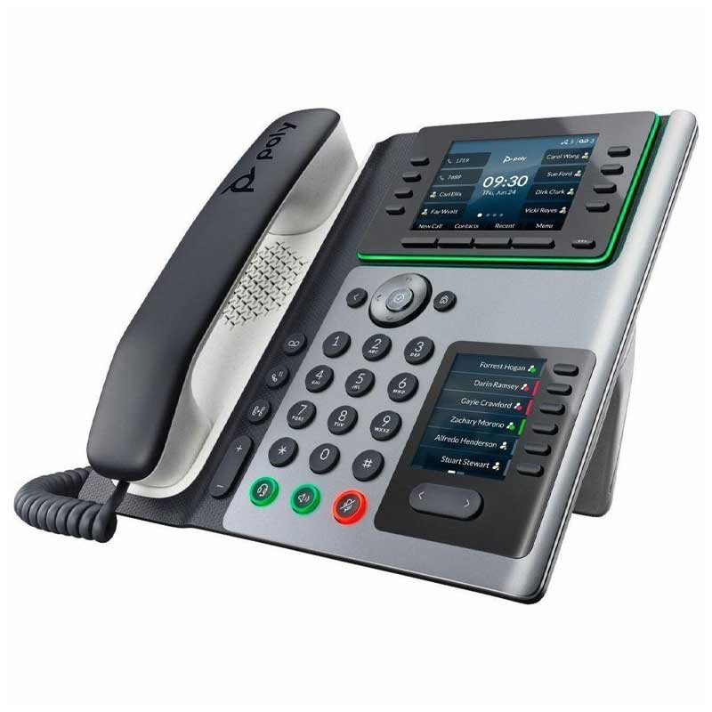 HP Poly Edge E450 IP Phone and PoE-enabled w/PSU - 89B55AA#ABA - 888VoIP